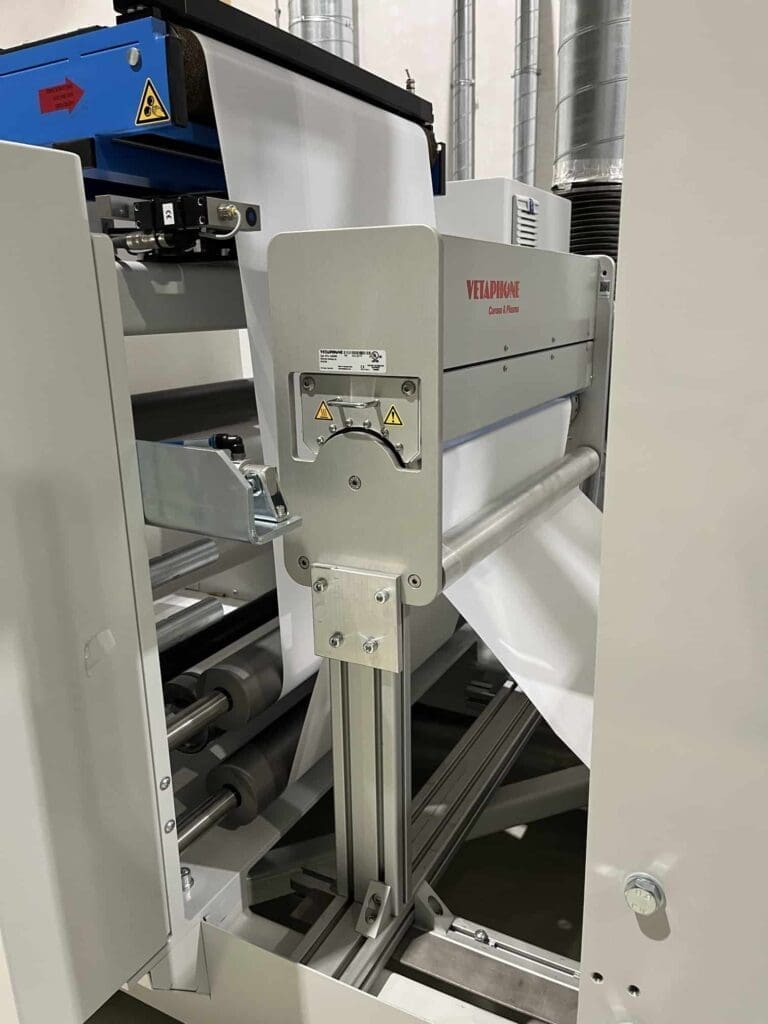 Vetaphone corona treatment for linerless label technology